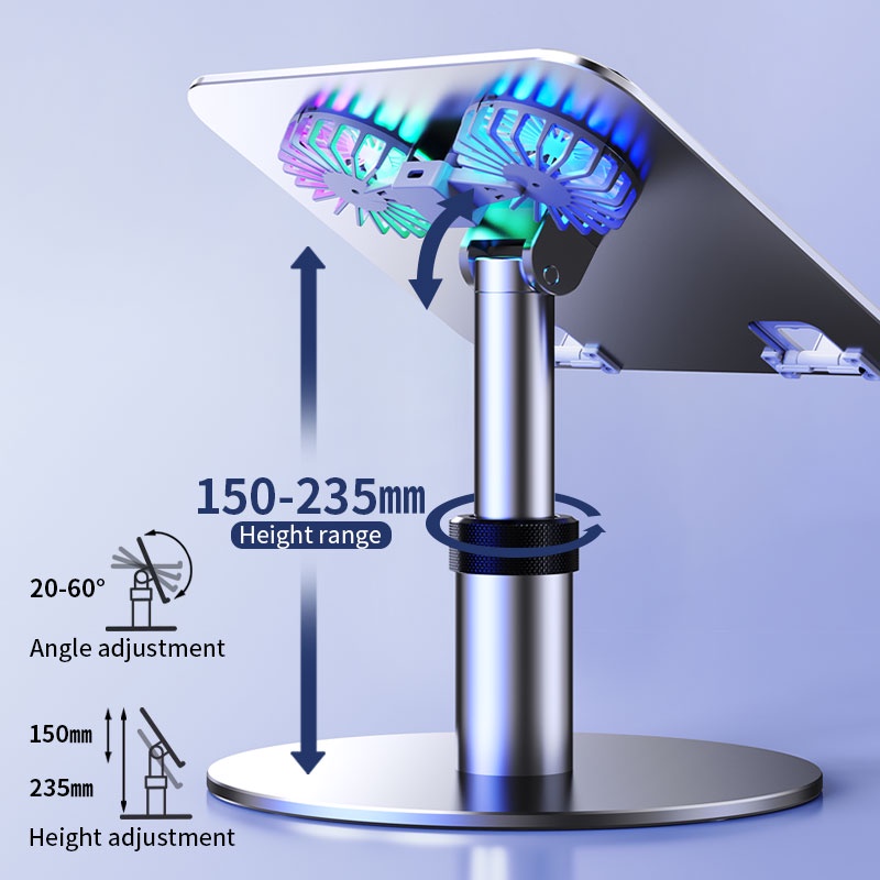 OATSBASF Laptop Cooler Stand Ergonomic Tablet Stand Adjustable Aluminum ...