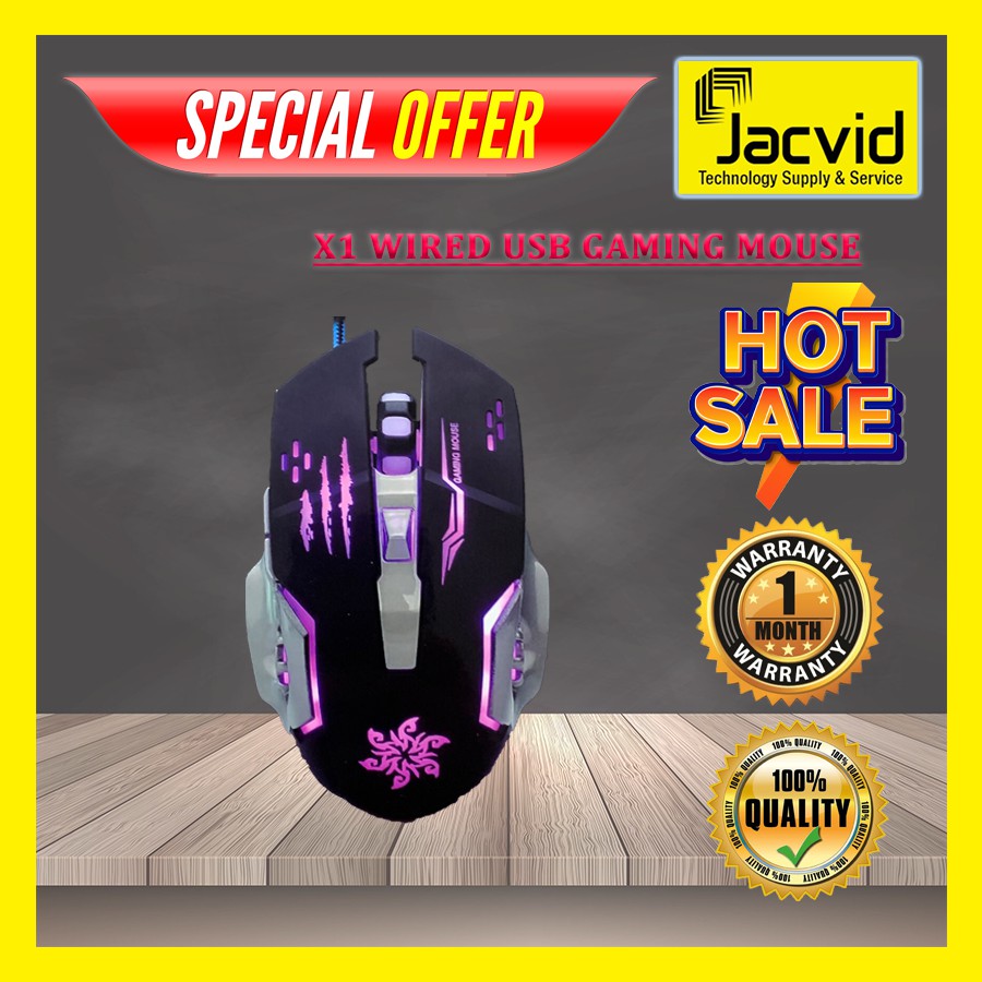 X1 Gaming Mouse USB Optical With Lights | Shopee Malaysia