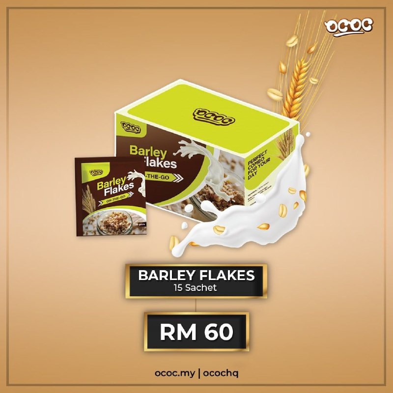 BARLEY FLAKES 15 SACHET OCOC | Shopee Malaysia