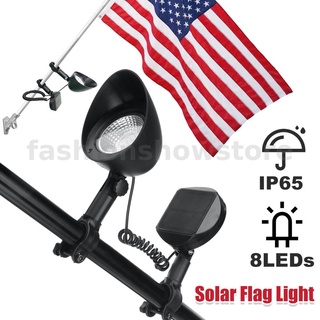 LED Solar Powered Flag Pole Spot Light Spotlight Flagpole Waterproof ...