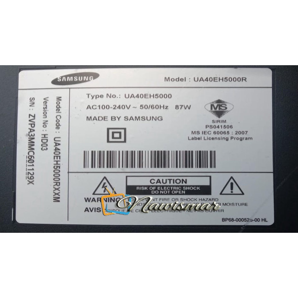 SAMSUNG UA40EH5000 COMPLETE PART | Shopee Malaysia