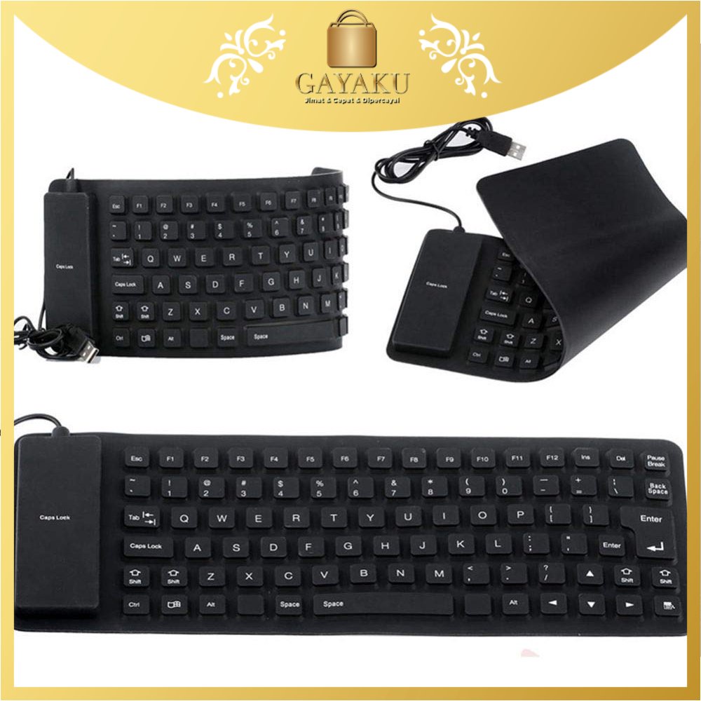 Flexible 85key Folding Keyboard Computer Keyboard Silicone Mute Soft ...