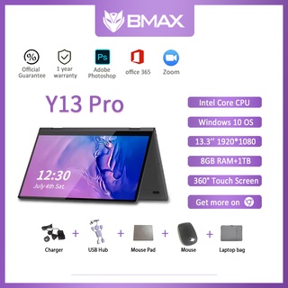 BMAX Y13 Pro Intel Core m5-6Y54 360° Laptop Notebook Windows 10 1920x1080 IPS Touchscreen 38Wh ...