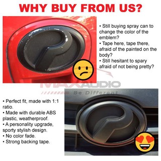 Car Emblem PERODUA ATIVA Logo Lambang Hitam Depan Belakang Sticker ...