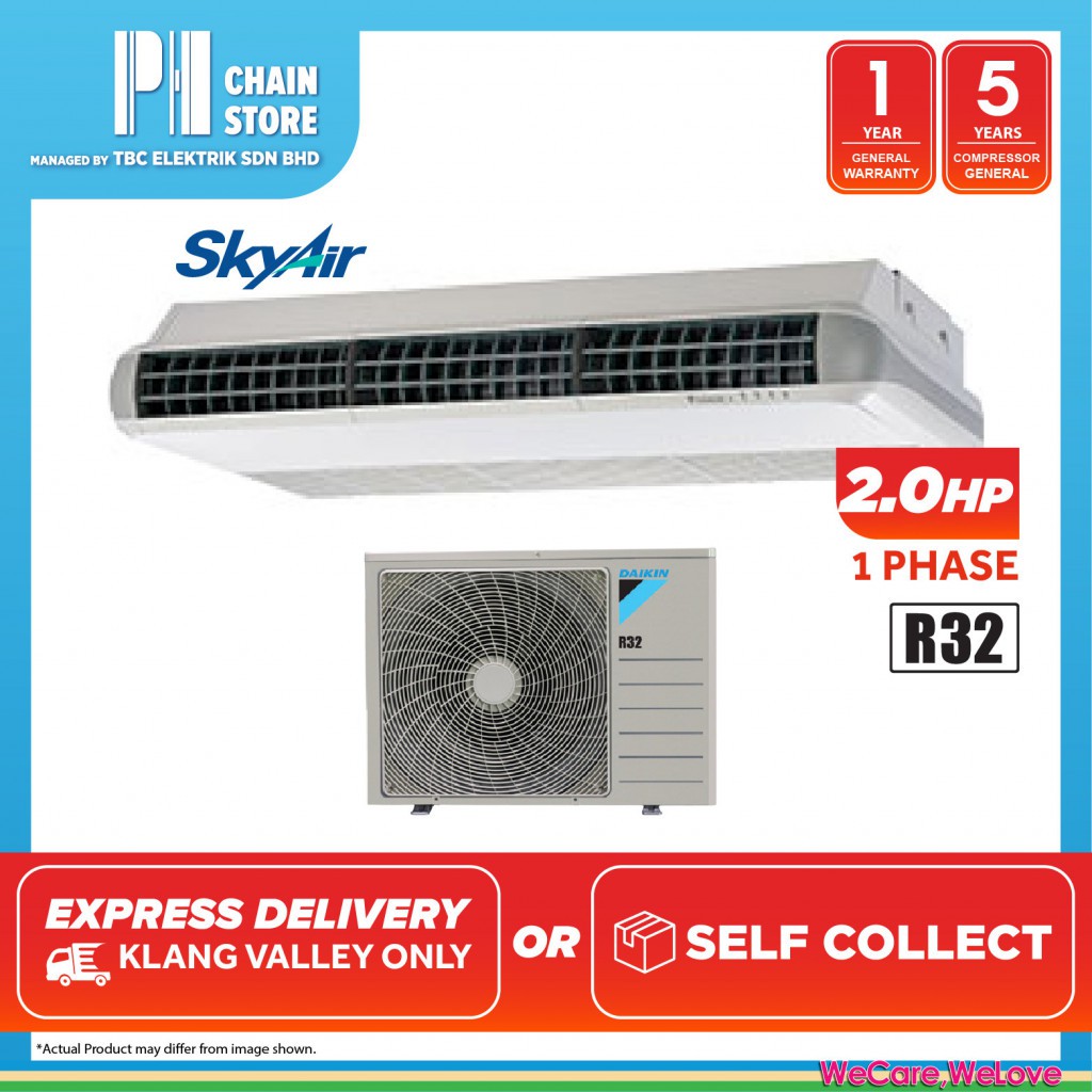 Daikin fhc50a/rc50a 2.0hp r32 non inverter ceiling exposed air ...