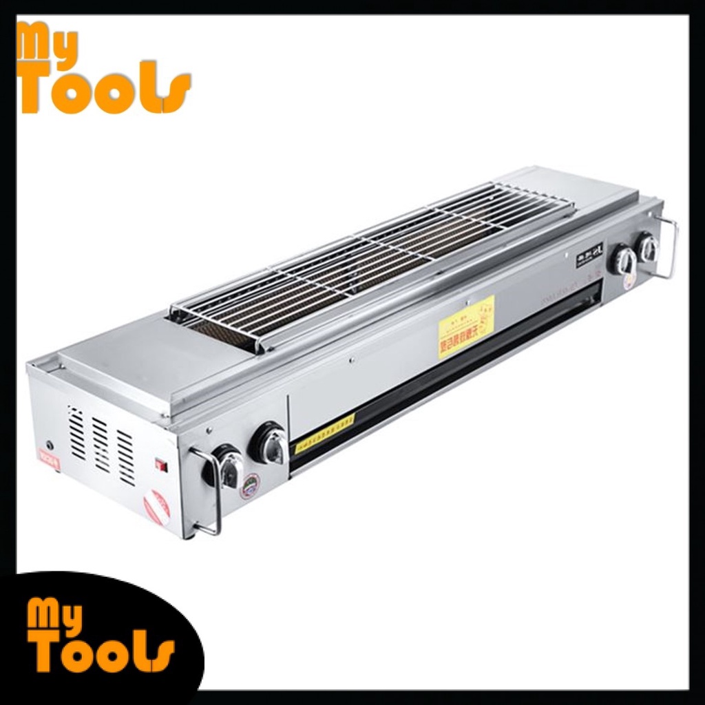 [READY STOCK] Stainless Steel 4 Burner Gas Barbecue BBQ Satay Grill ...