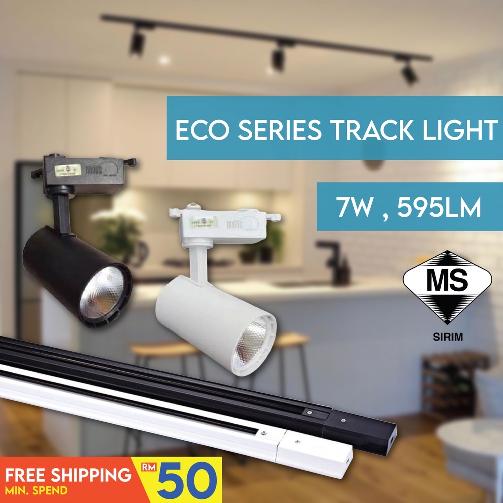 ECO Series Track Light 7W Track Bar LED Ceiling Track Light Black ...