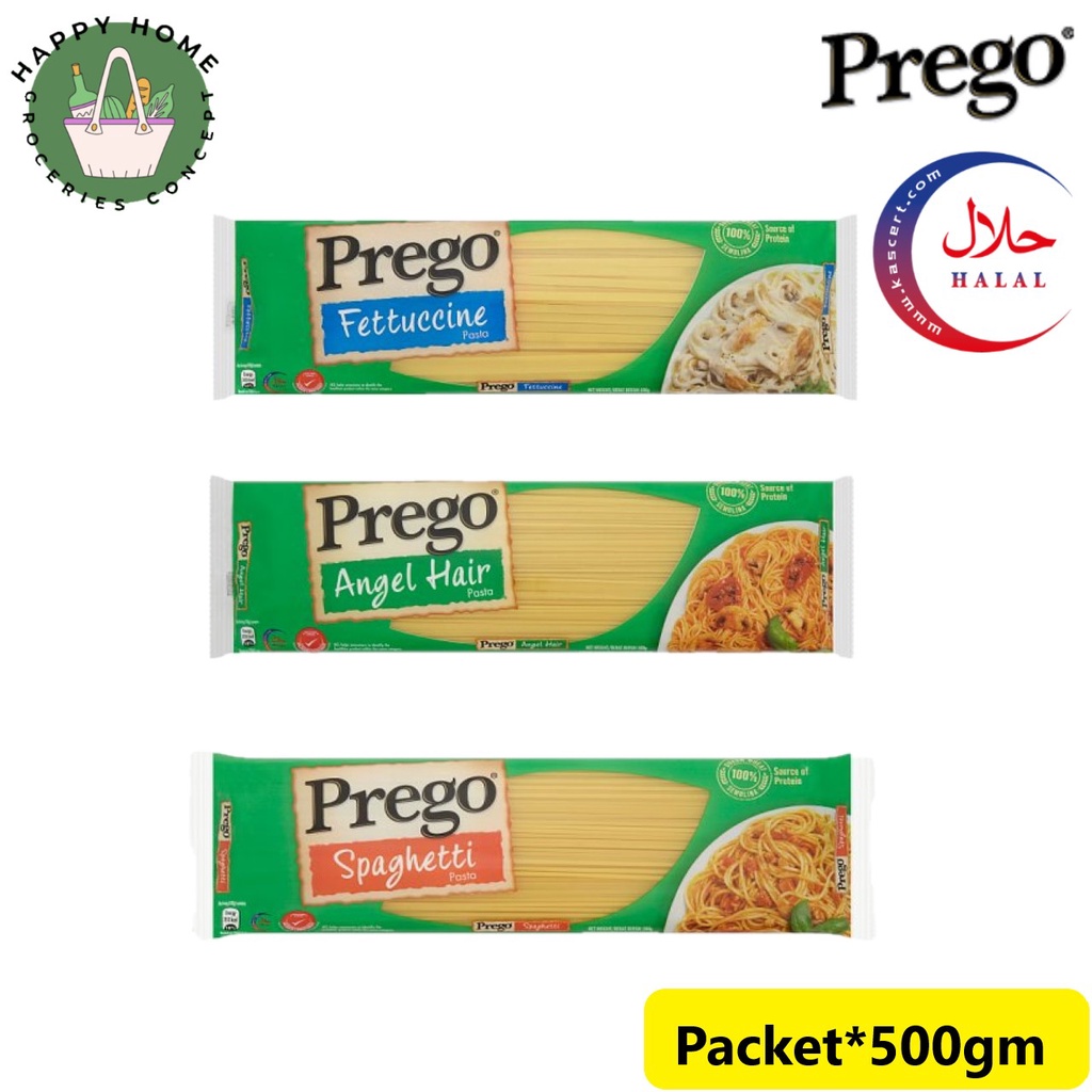 Prego Long Pasta Spaghetti / Fettuccine / Angel Hair (Packet*500gm ...