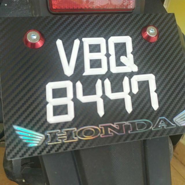 Honda RS150/Wave/Dash/EX5/Beat Scooter Motor Plate Number Plate+Crystal ...