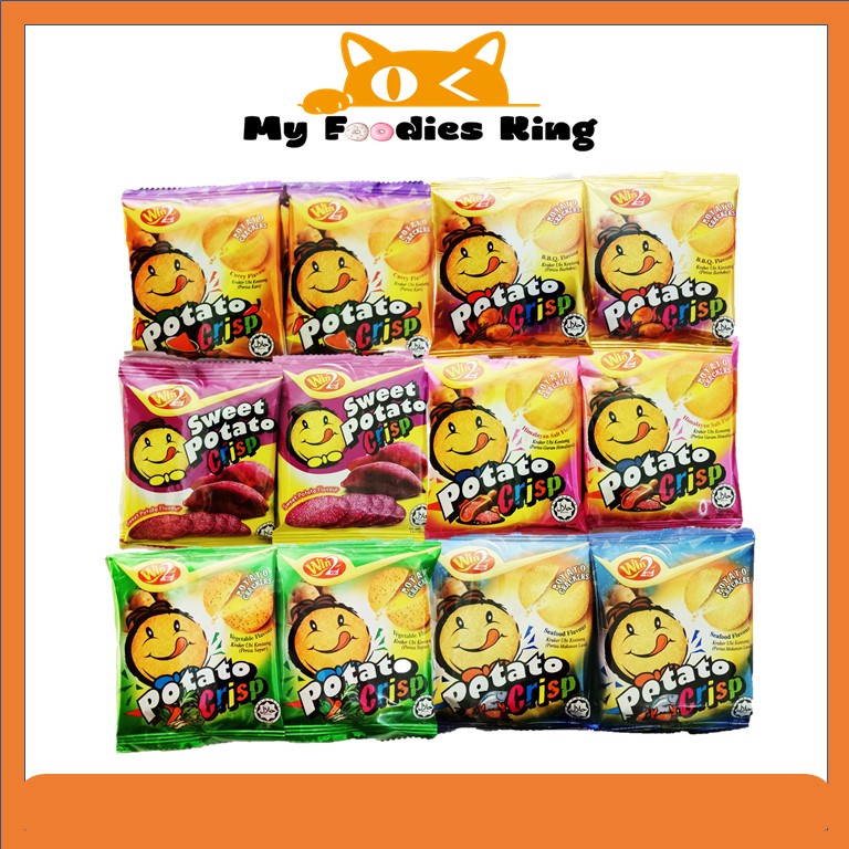 Win2 Potato Crisps 20g x 6pcs Snacks [Vegetable/BBQ/Curry/Sweet Potato ...