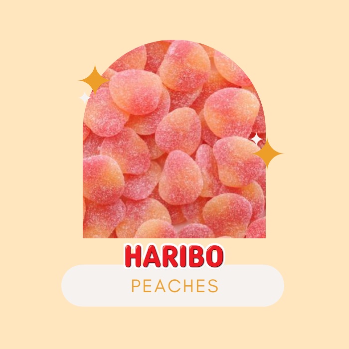 Haribo Peaches +-100g Repack Gummy Candy (HALAL) | Shopee Malaysia