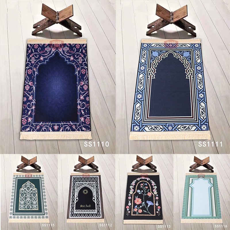 New Design Sejadah Soft Velvet Murah Plain Prayer Mat Sajadah Lembut ...