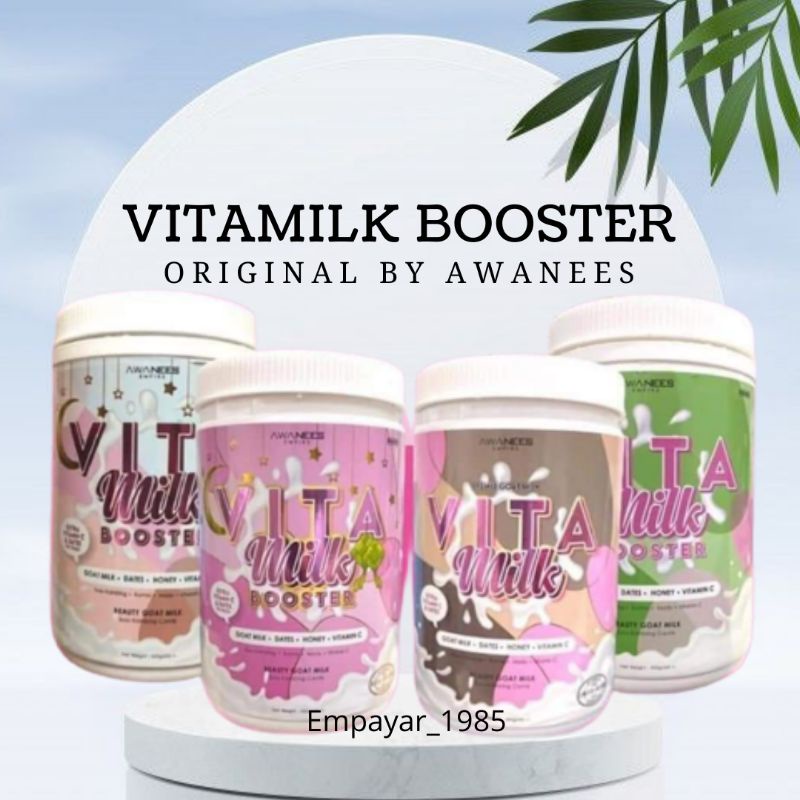 VITAMILK BOOSTER ORIGINAL HQ AWANEES COKLAT STRAWBERRY VANILA APPLE ...