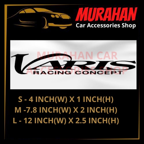 [HIGH GRADE] VARIS RACING CONCEPT CAR STICKER KERETA LANCER INSPIRA EVO ...