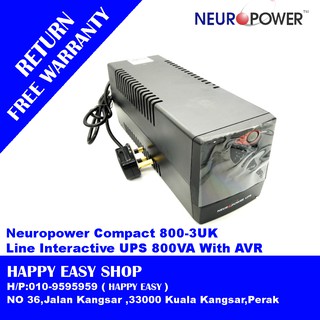 Neuropower Compact 800-3UK Line Interactive UPS 800VA With (NEW ...