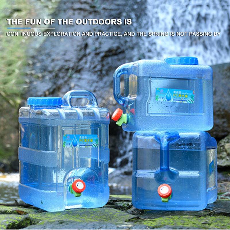 7.5L/10L/15L Portable Outdoor Water Bucket Barrel Camping Picnic Hiking ...