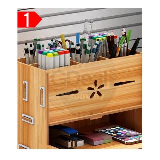 Rak Alat Tulis Rak Meja Rak Study Pen Holder Wooden Storage Box ...