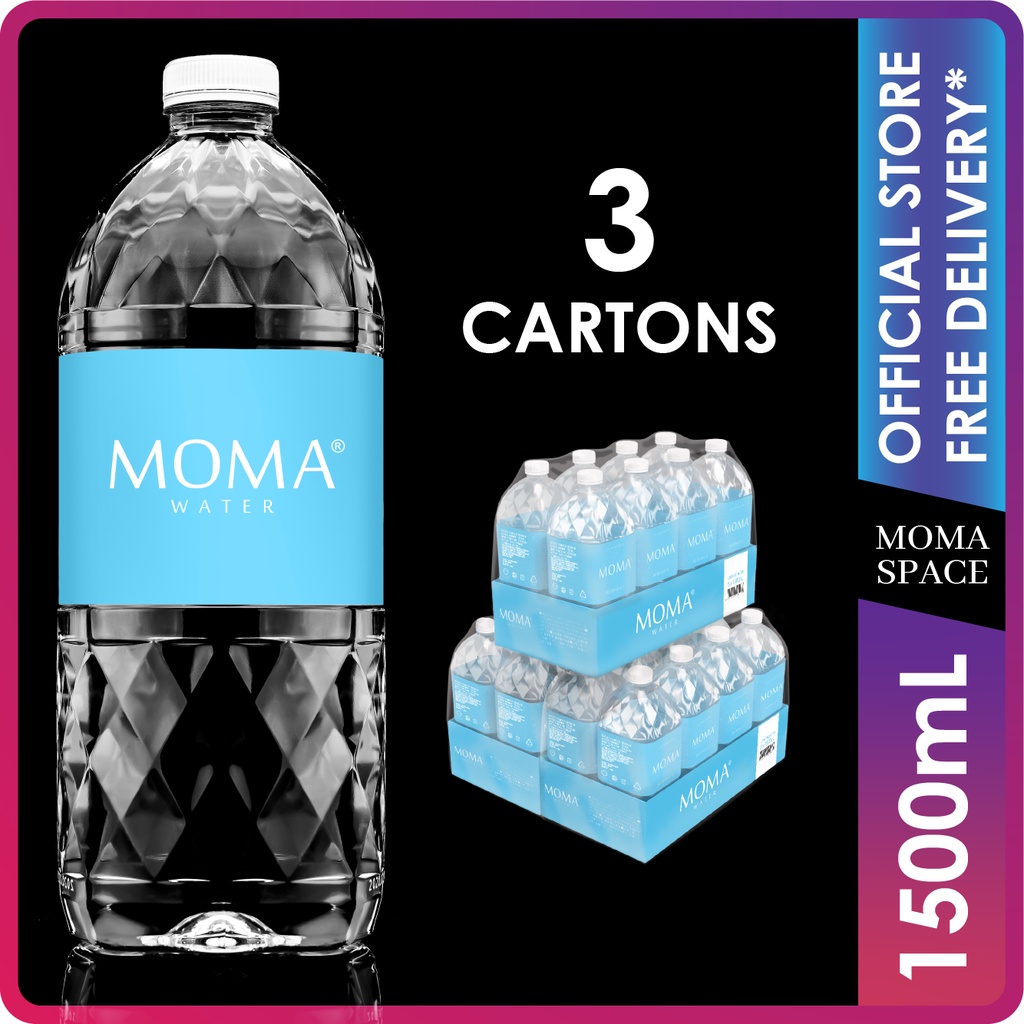 Buy 3 cartons MOMAwater 1500mL (3 cartons x 8 bottles) - Pure Drinking ...
