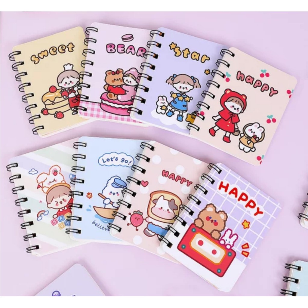 (Ready Stock) Cute Mini Korean Style Pocket Coin Notebook 80 pages with ...