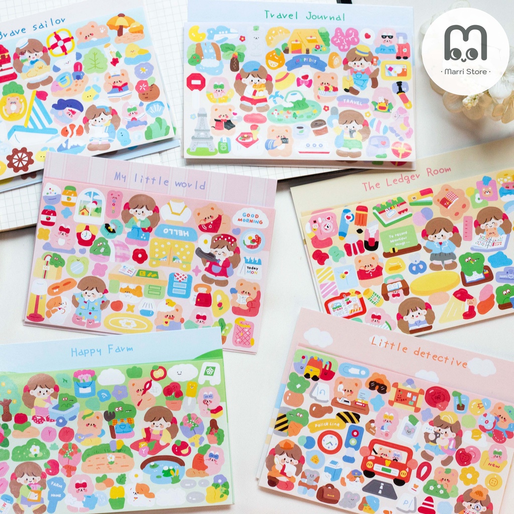 Sticker My Little Word My Little Girl Xiao Bu Series Diary Planner ...
