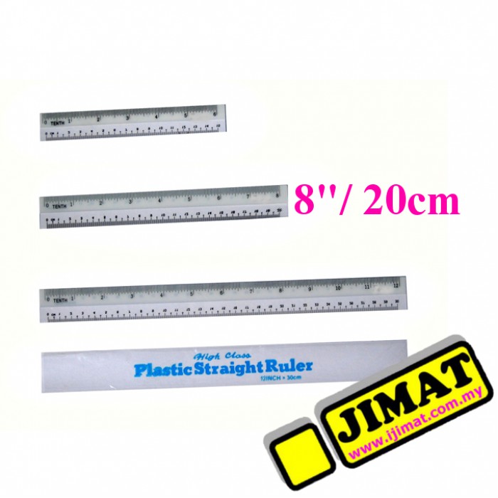 Plastic Ruler / Pembaris Plastik 8" / 20CM | Shopee Malaysia