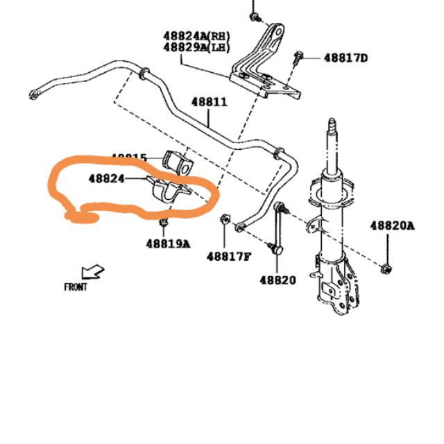 ORIGINAL PERODUA ALZA STABILIZER BAR BUSH BRACKET | Shopee Malaysia
