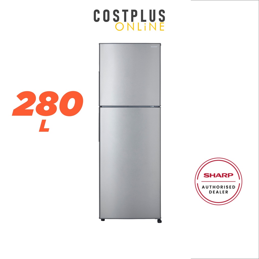Sharp Fridge Refrigerator 2 Door 280L SJ285MSS with Tempered Glass ...