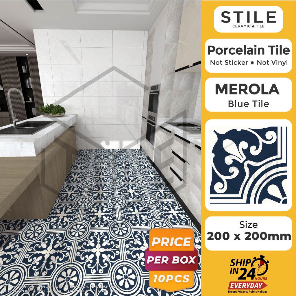 [REAL TILE] MEROLA BLUE MOSAIC TILES/CERAMIC TILES/MOZEK BILIK/MOZEK ...