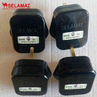 SELAMAT 13A Standard with Neon & 15A Round 3 Pin Plug Top UK Kepala ...