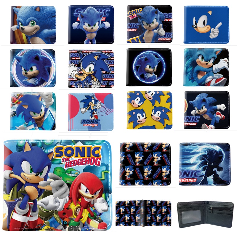 Anime Sonic The Hedgehog Wallet PU Leather Short Wallet Money Cards ...