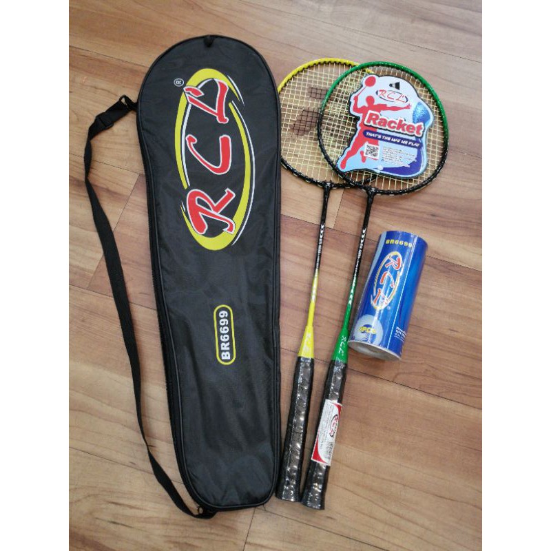 RCL Badminton Racket (Twin Pack)2 unit+ FREE 3 SHUTTLECOCKS RCL 2in1 ...