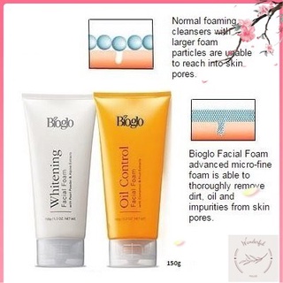Bioglo Whitening Facial Foam & Bioglo Oil Control Facial Foam (150g ...