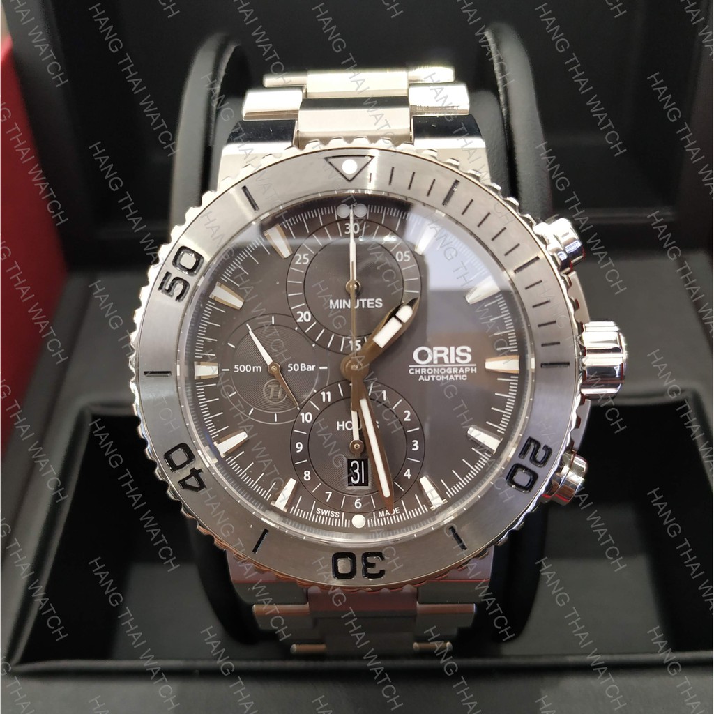 ORIS AQUIS TITAN CHRONOGRAPH GREY DIAL GENTS 674 7655 7253-07 8 26 ...