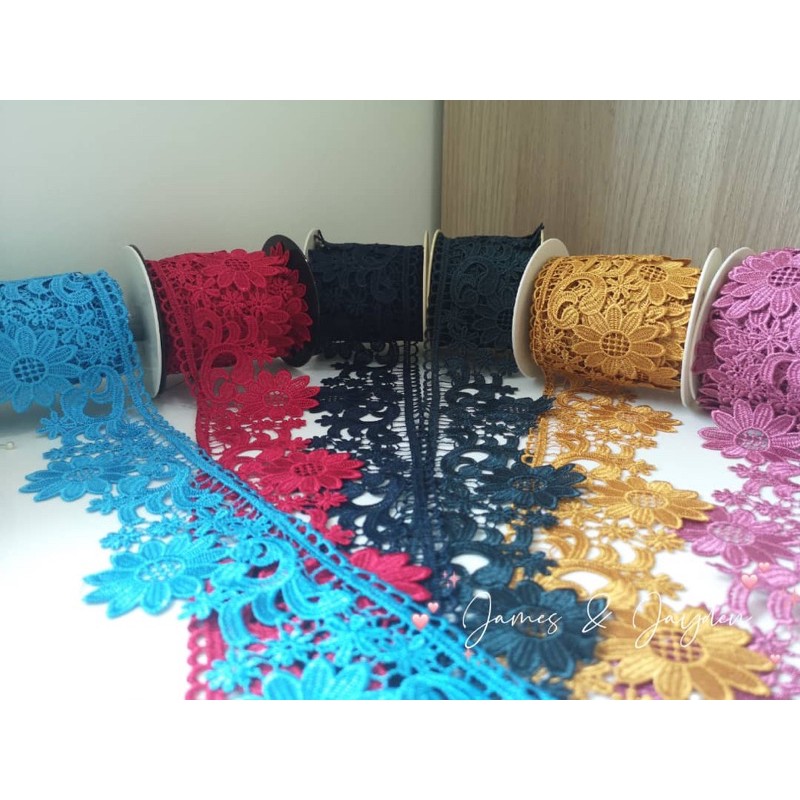 Flower Chemical Lace / Renda Chemical / Renda Bunga / Renda Baju - 1 ...
