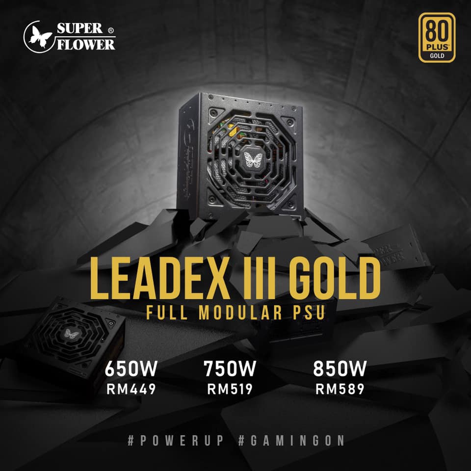 SUPER FLOWER LEADEX III (650W/750W/850W) 80+ GOLD FULL MODULAR POWER ...