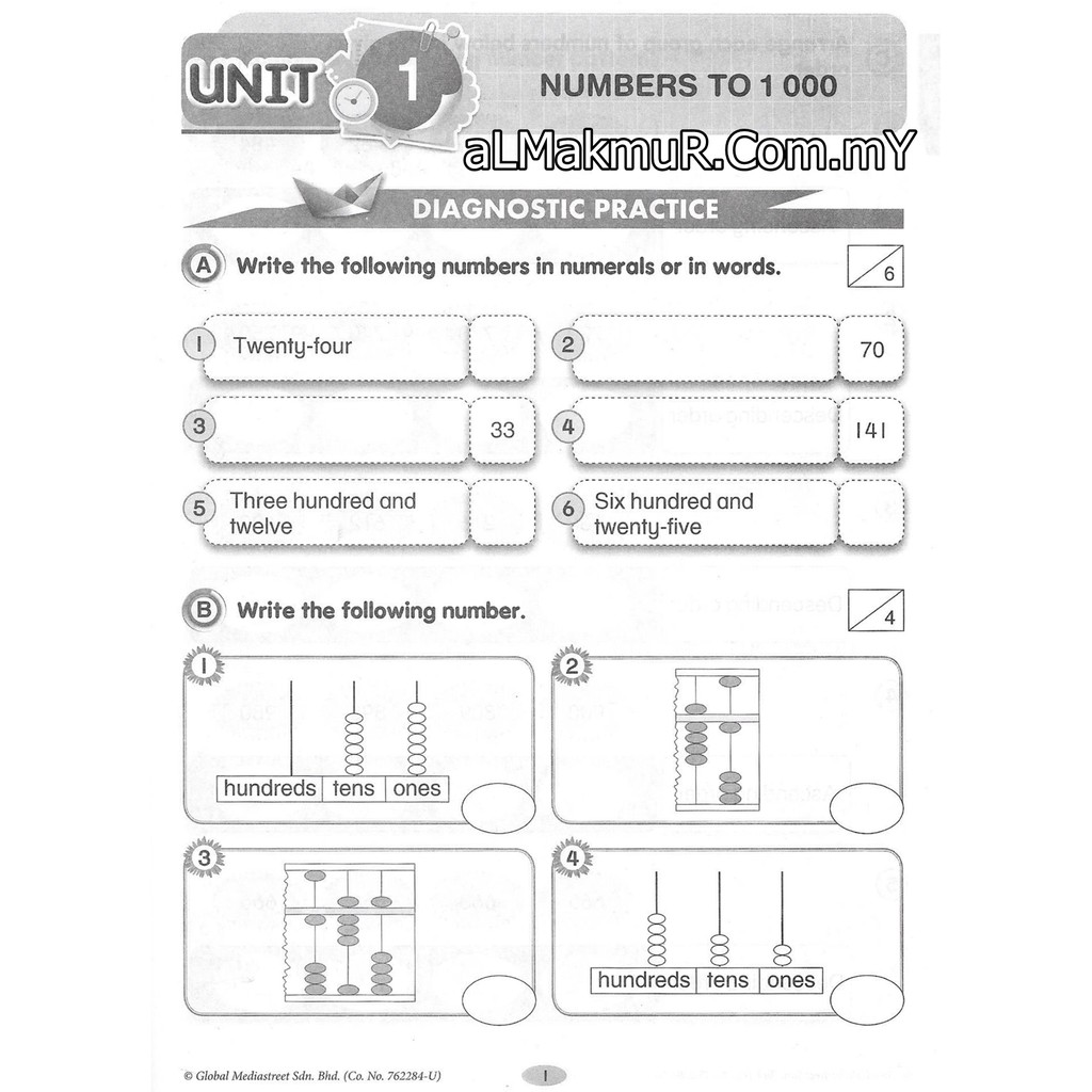 Dlp Mathematics Year 1 Exercise