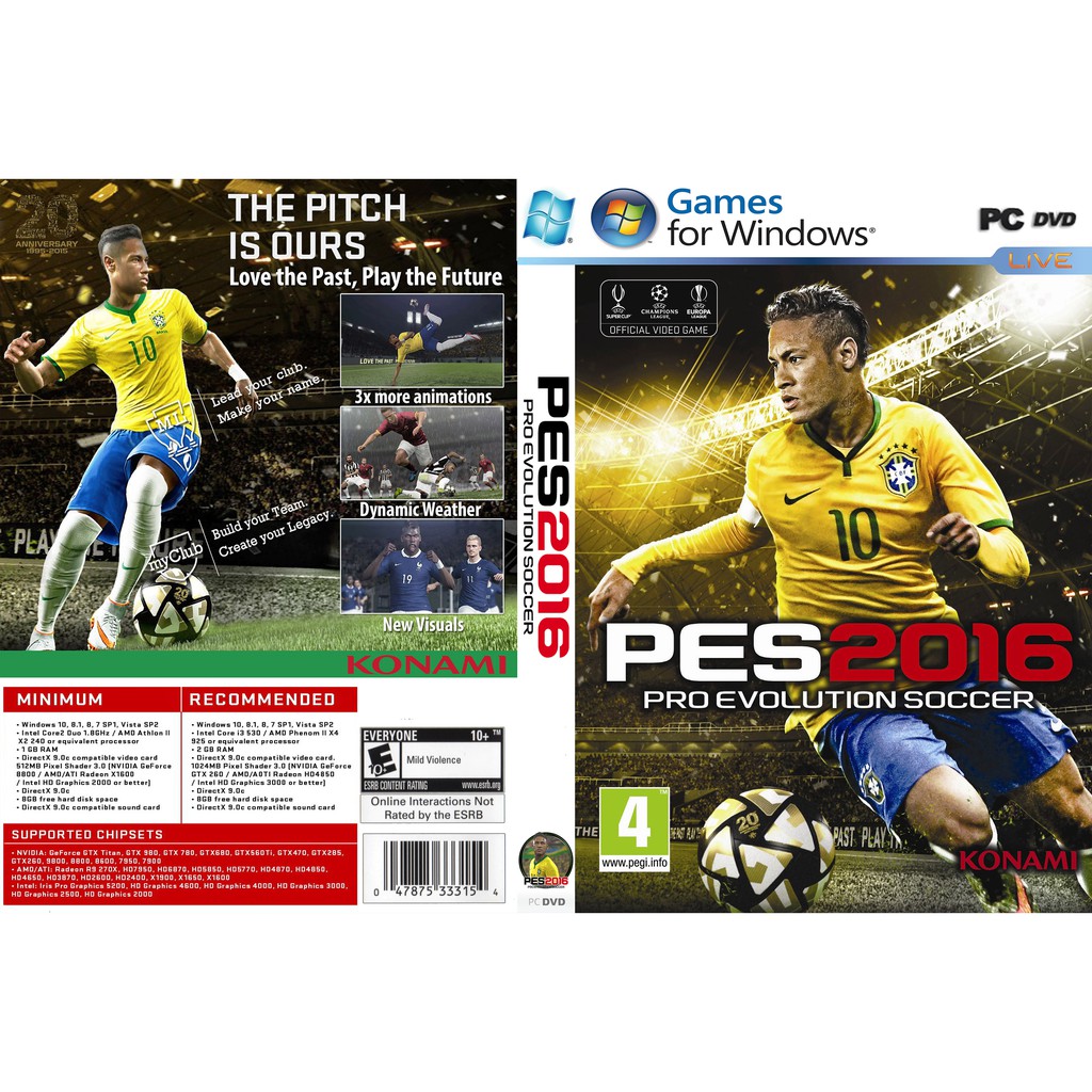 PES 2016 Pro Evolution Soccer 2016 PC GAME [Offline INSTALLATION ...