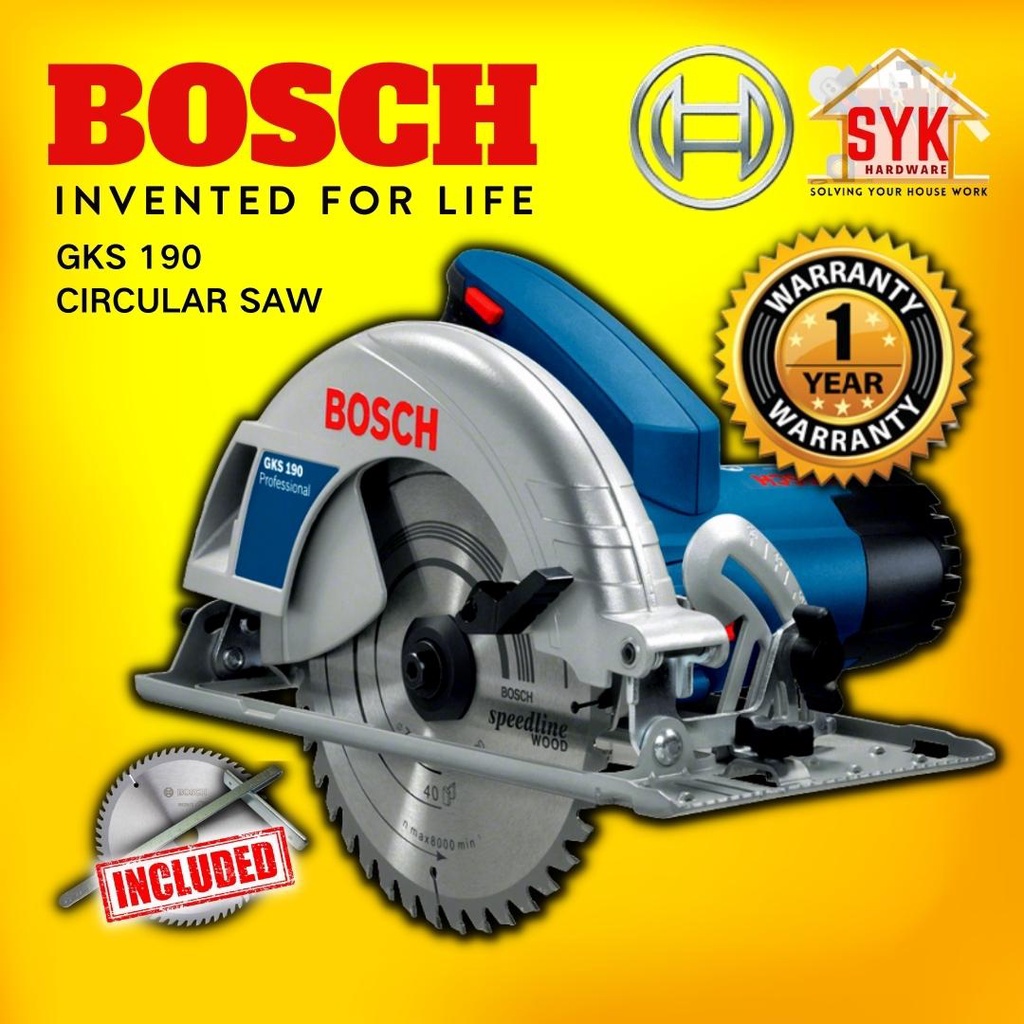SYK Bosch GKS 190 Professional Handheld Circular Saw Machine Mesin ...