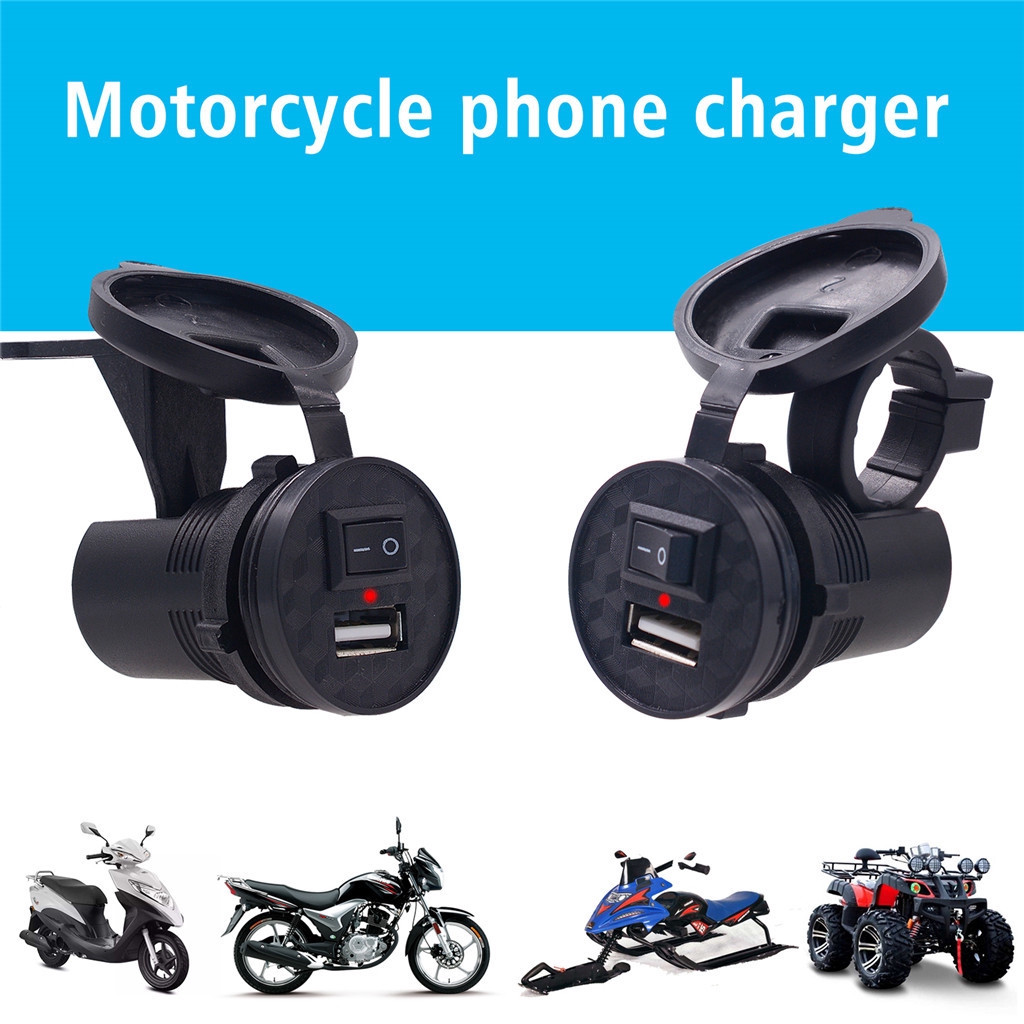 USB Motorcycle Bike Mobile Phone Power Supply Charger Waterproof Port ...