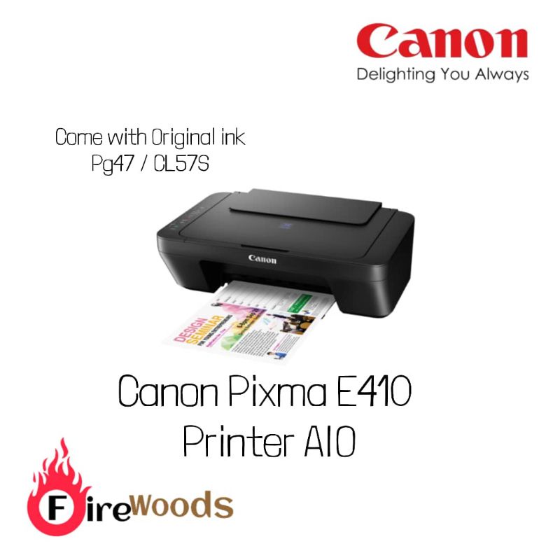 Canon PIXMA E410 All In One Color Inkjet Printer ( Print , Scan , Copy ...