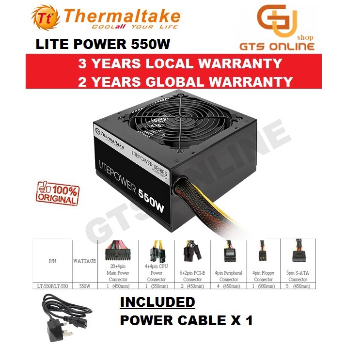 Thermaltake Litepower 550W Haswell Ready Power Supply | Shopee Malaysia Thermaltake Litepower 550W Haswell Ready Power Supply | Shopee Malaysia