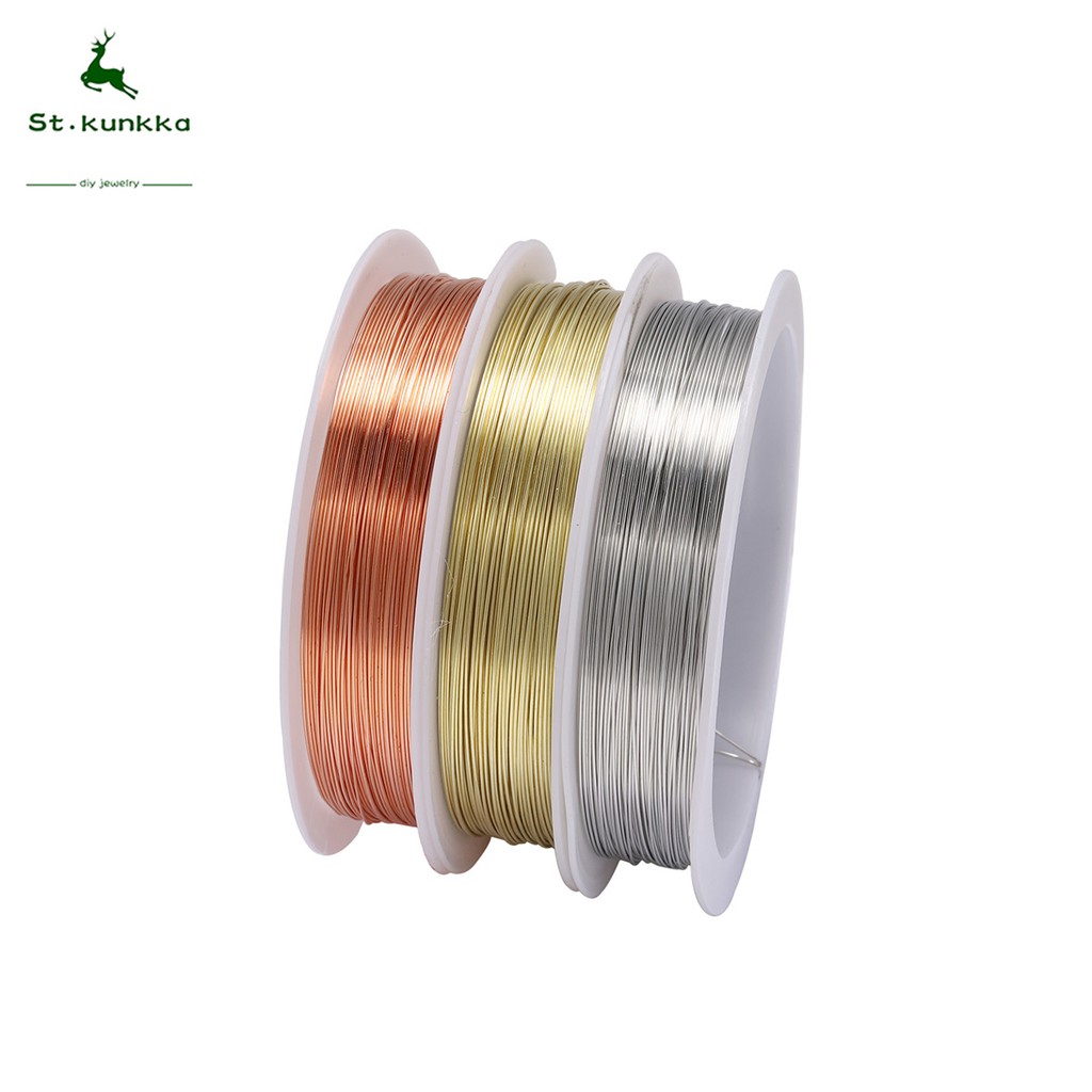 St.kunkka 0.2/0.3/0.4/0.5/ 0.6/0.7/0.8/1mm Fadeless copper wire Thread ...