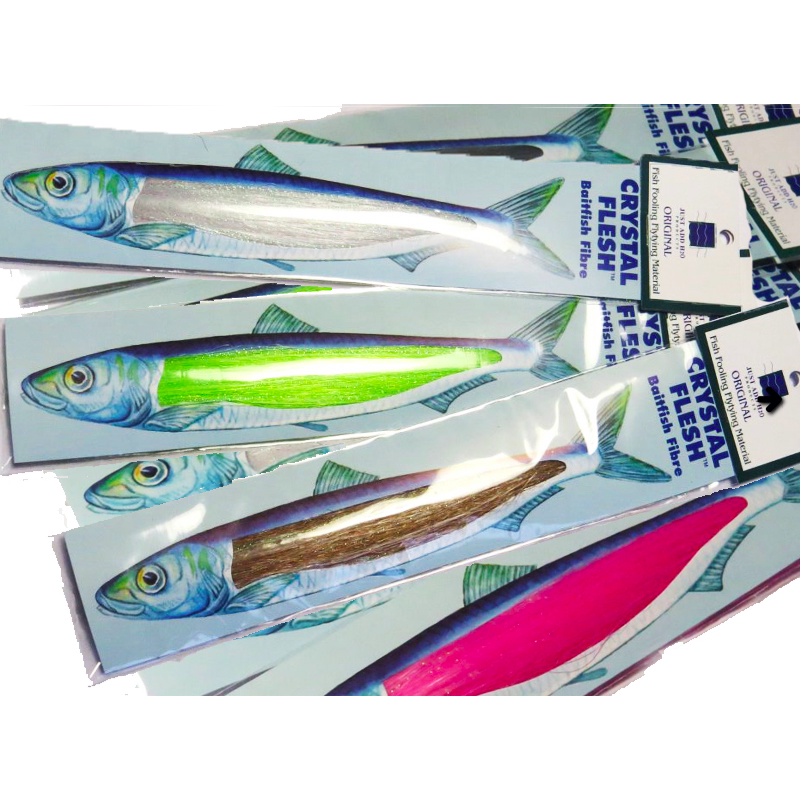 Crystal Flesh Baitfish Fibre Just Add H2O Wing, Tail, and Streamer ...
