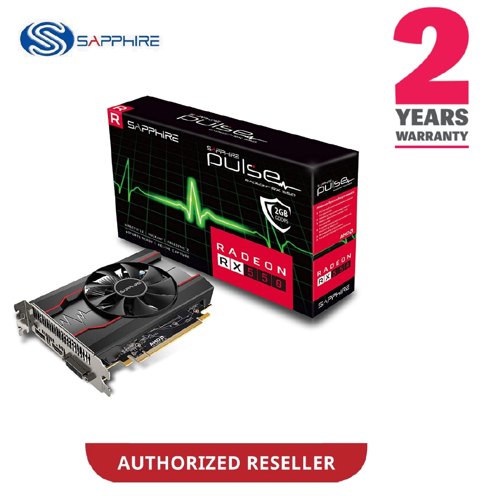 SAPPHIRE ATI RX 550 2GB DDR5 128Bit (PULSE RX 550 2GD5) (11268-03-20G ...
