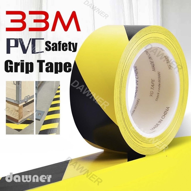 Ready Stock Floor Tape 48mm X 33m Floor Marking Social Distance Safety Caution Warning Tape PVC ...