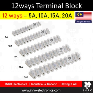 PVC Auto Wire Connector, 12 way Terminal Block, Wayar Connector 5A, 10A ...