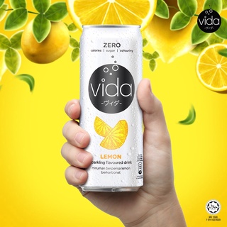 VIDA Zero Sparkling Drink - Lemon Flavour (325ml x 24 Cans/1 Carton ...