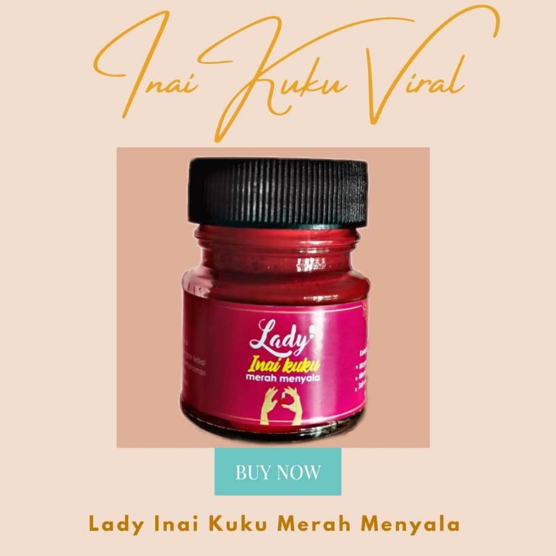 Inai lady merah menyala | Shopee Malaysia