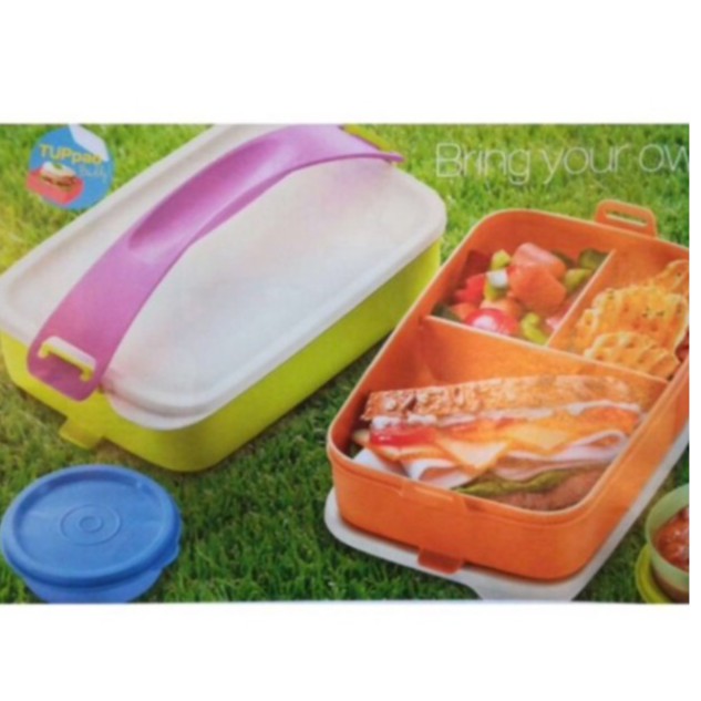 Tupperware click to go(2)900ml-Margarita&Mango+small round container(2 ...