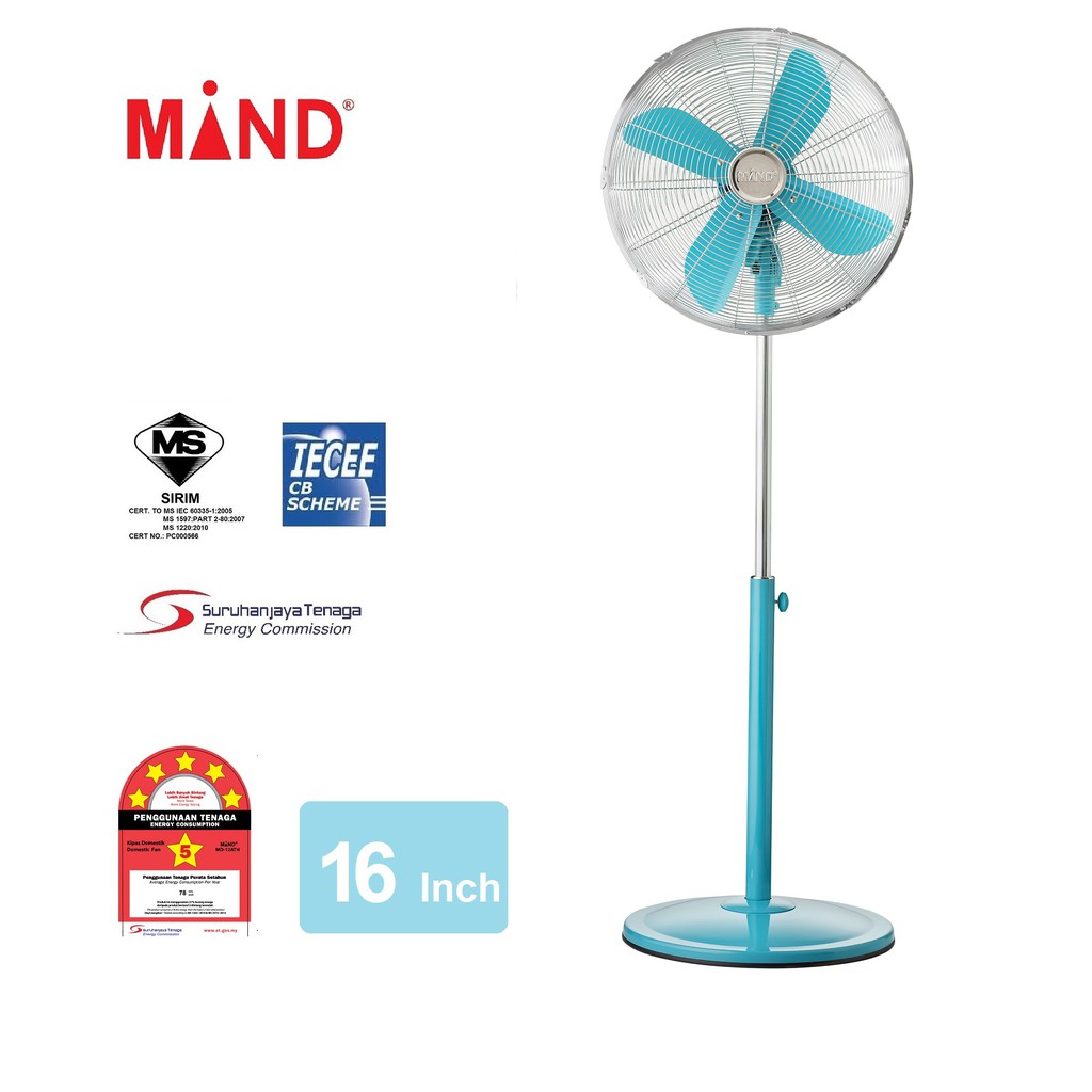 MIND 16 Inch Premium Retro Metal Classic Stand Fan | Shopee Malaysia